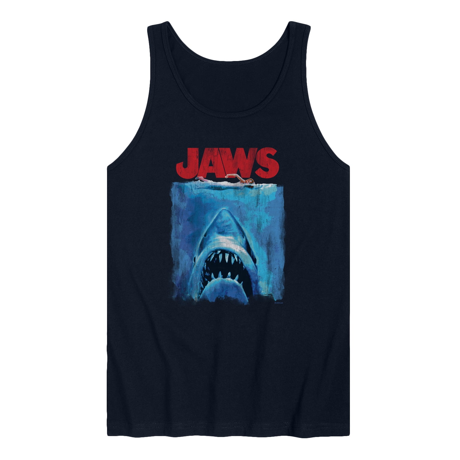 Jaws - Swimming Above Shark - Men's Sleeveless Graphic Tank - Walmart.com