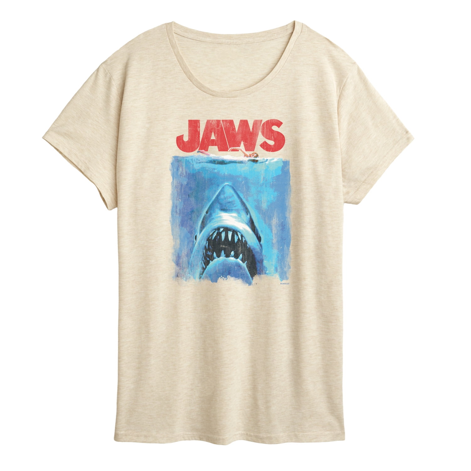 Jaws - Swimming Above Shark - Women's Short Sleeve Graphic T-Shirt ...