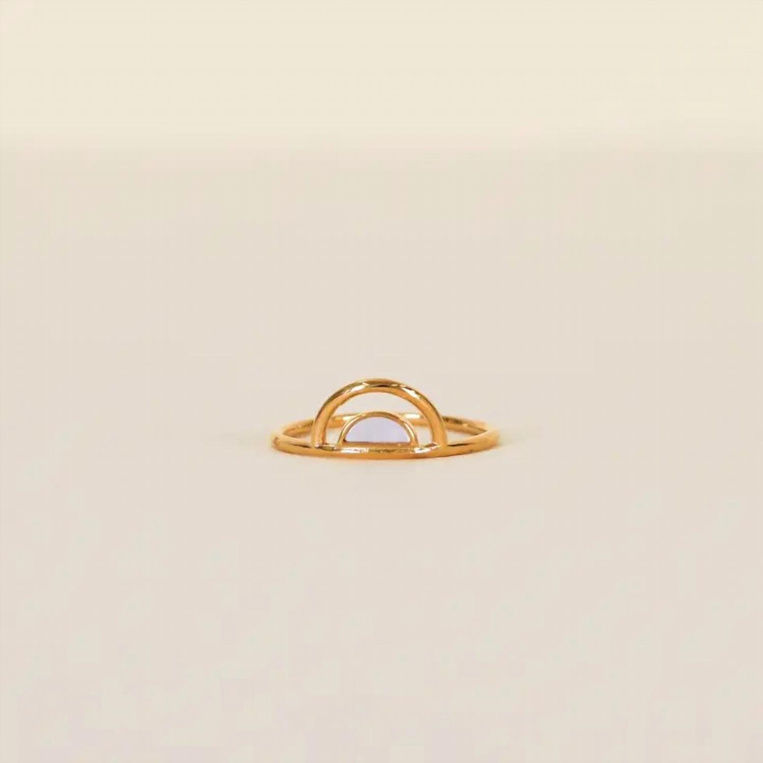 JaxKelly Women's Mother Of Pearl Stone Arch Ring - Walmart.com