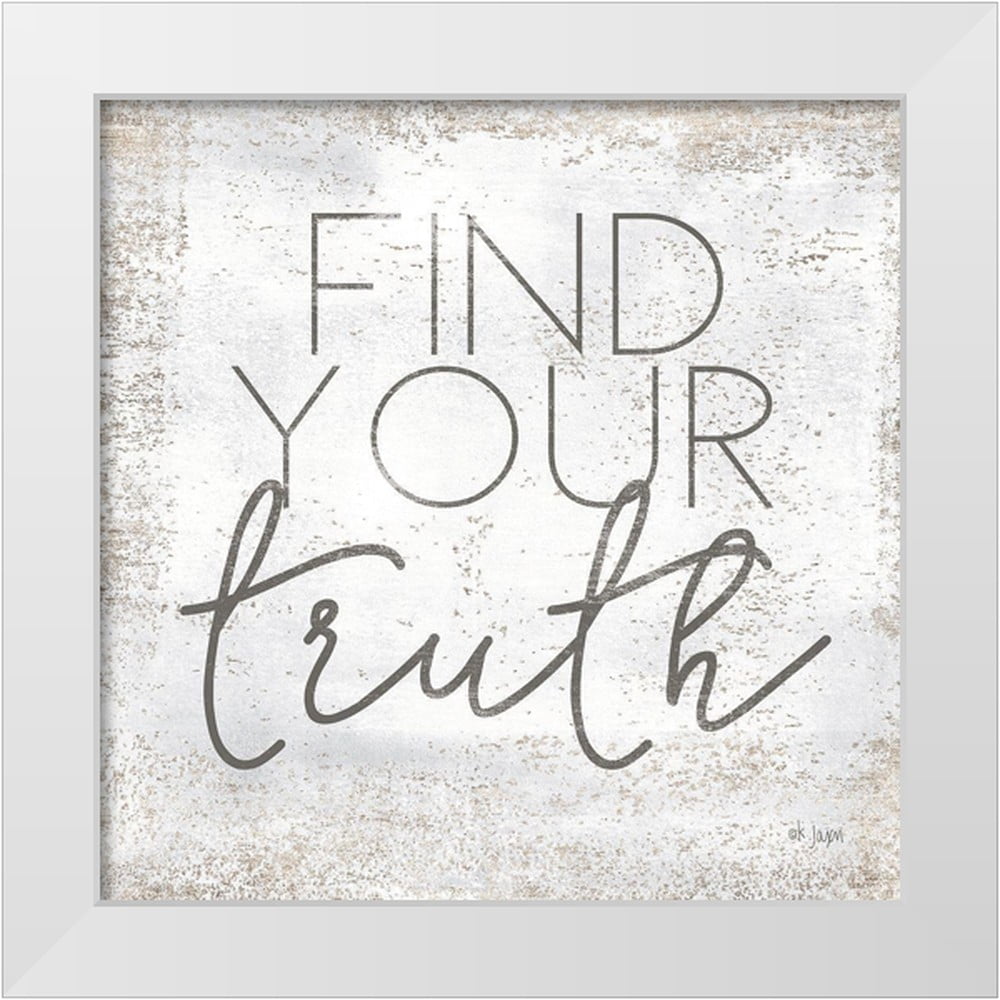 Jaxn Blvd. 12x12 White Modern Wood Framed Museum Art Print Titled - Find Your Truth - Walmart.com