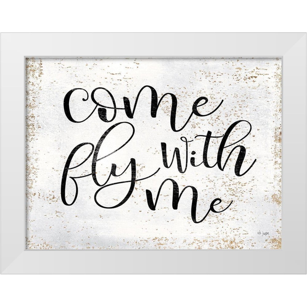 Jaxn Blvd. 14x12 White Modern Wood Framed Museum Art Print Titled - Come Fly with Me - Walmart.com