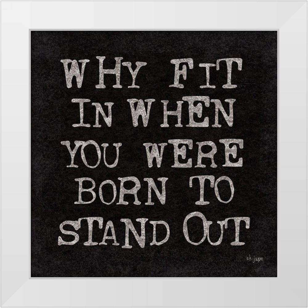 Jaxn Blvd. 20x20 White Modern Wood Framed Museum Art Print Titled - Born to Stand Out - Walmart.com