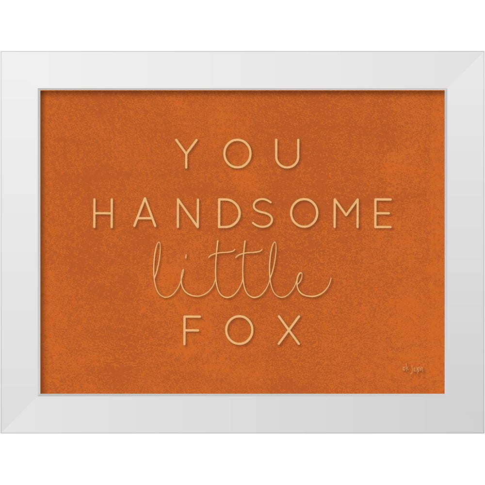 Jaxn Blvd. 24x19 White Modern Wood Framed Museum Art Print Titled - You Handsome Little Fox ...