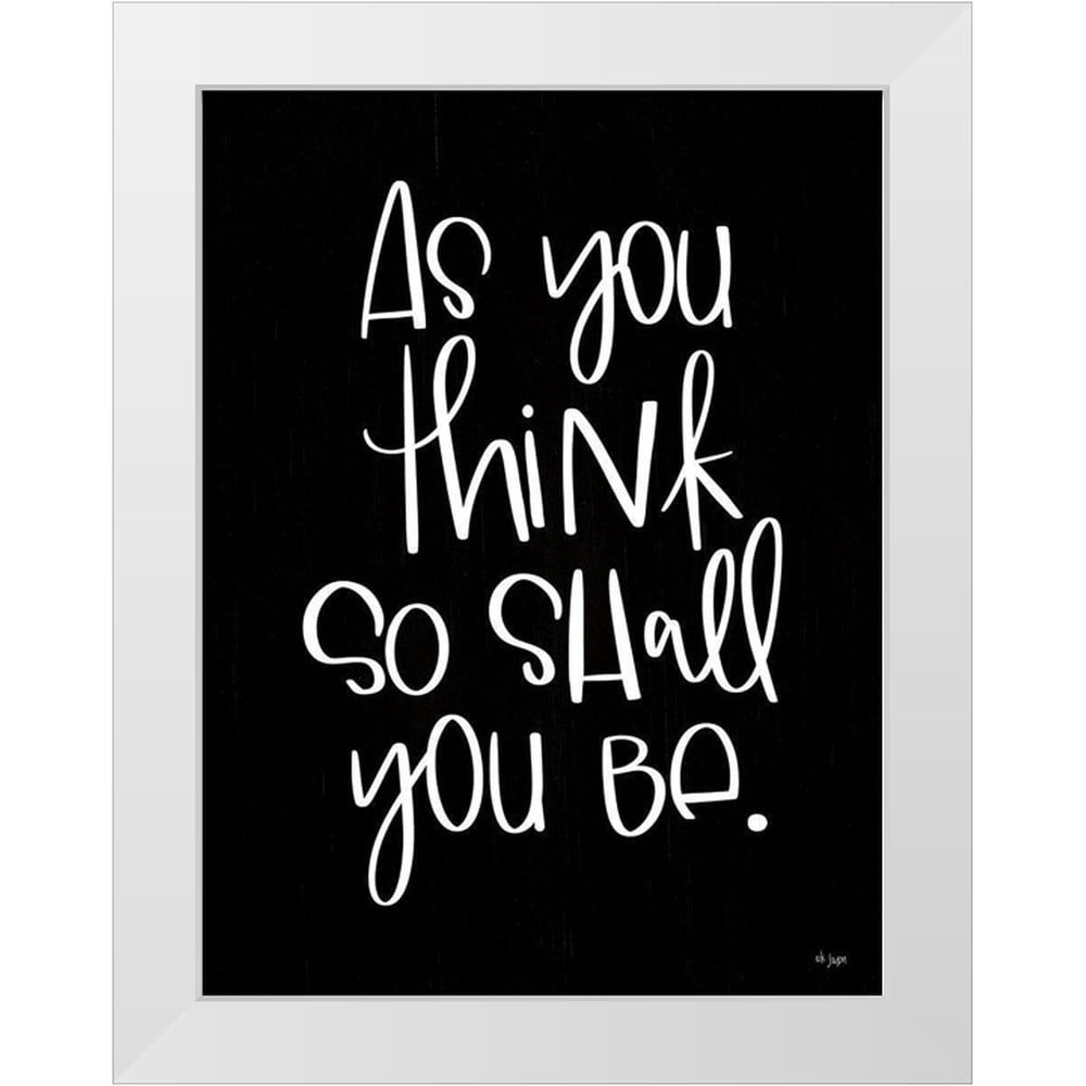 Jaxn Blvd. 25x32 White Modern Wood Framed Museum Art Print Titled - As You Think - Walmart.com