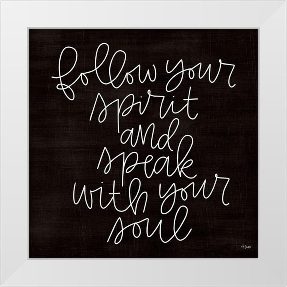 Jaxn Blvd. 26x26 White Modern Wood Framed Museum Art Print Titled - Follow Your Spirit - Walmart.com