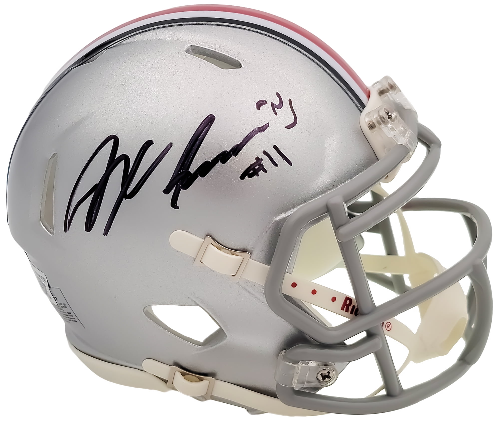 Jaxon Smith-Njigba Autographed Ohio State Buckeyes Silver Speed Mini ...