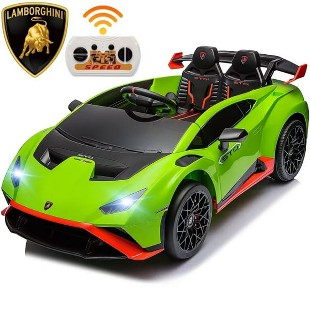 Jaxpety 12V Kids Ride on Car,Lamborghini STO Battery Powered Sports Car ...
