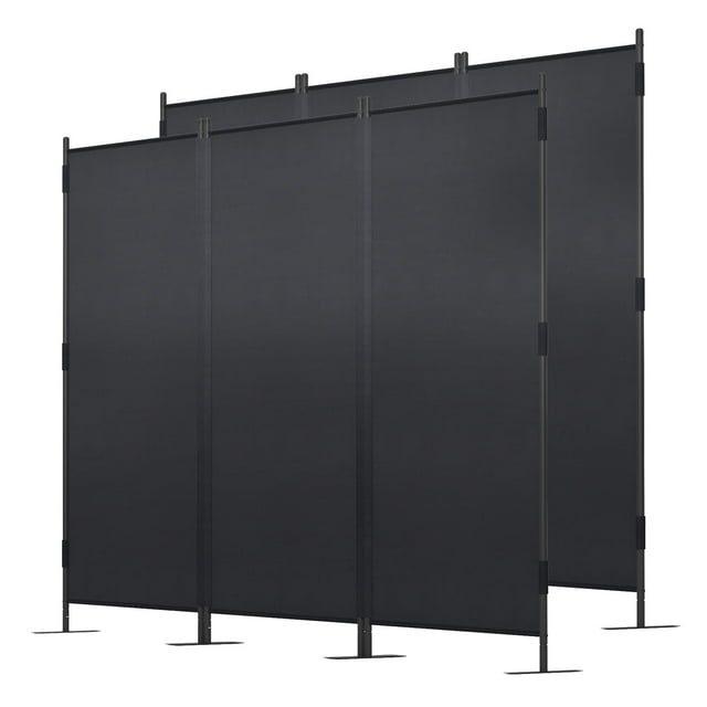 Jaxpety 2-Pack 6ft Room Dividers, Black 3-Panel Folding Privacy Screens ...