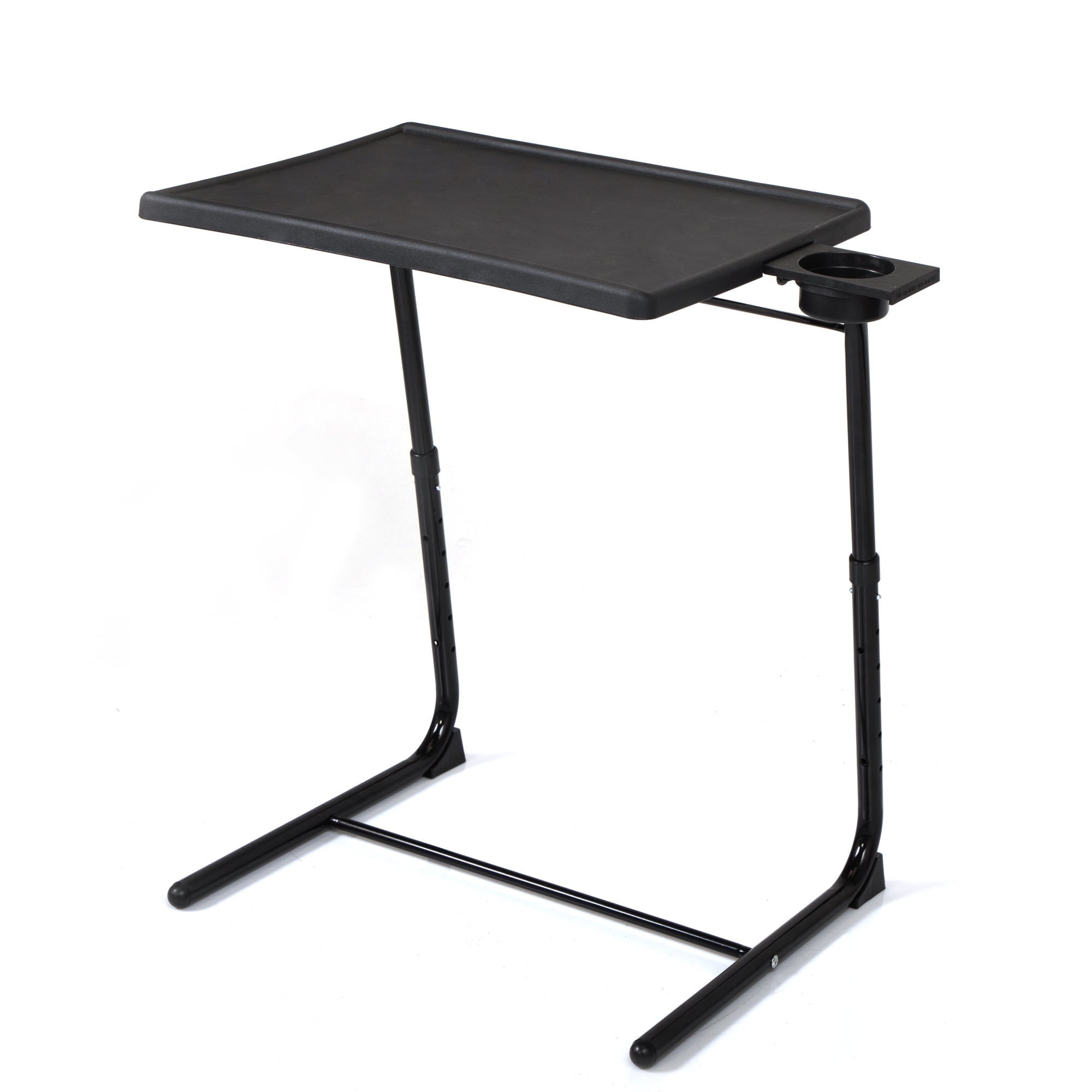 Jaxpety 3 Tilt Angles and 6 Height Adjustable TV Tray Table with Cup ...