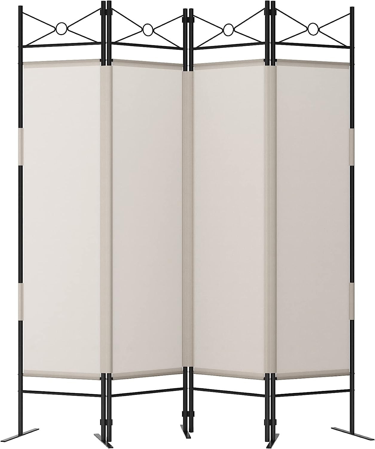 Jaxpety 4-Panel Stand Alone Portable Folding Room Divider, Temporary ...
