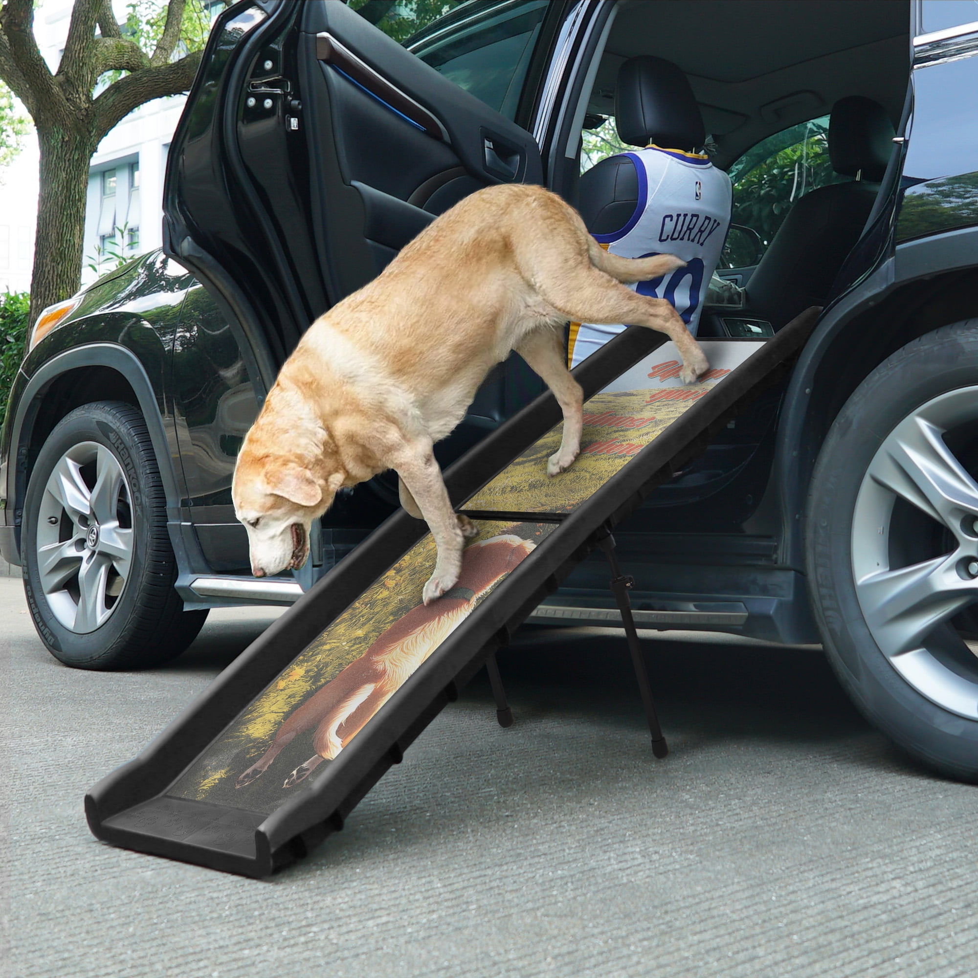 Jaxpety Portable Dog Ramp for Large Dog Pet Ramp for Cars, Sofa, Bed ...