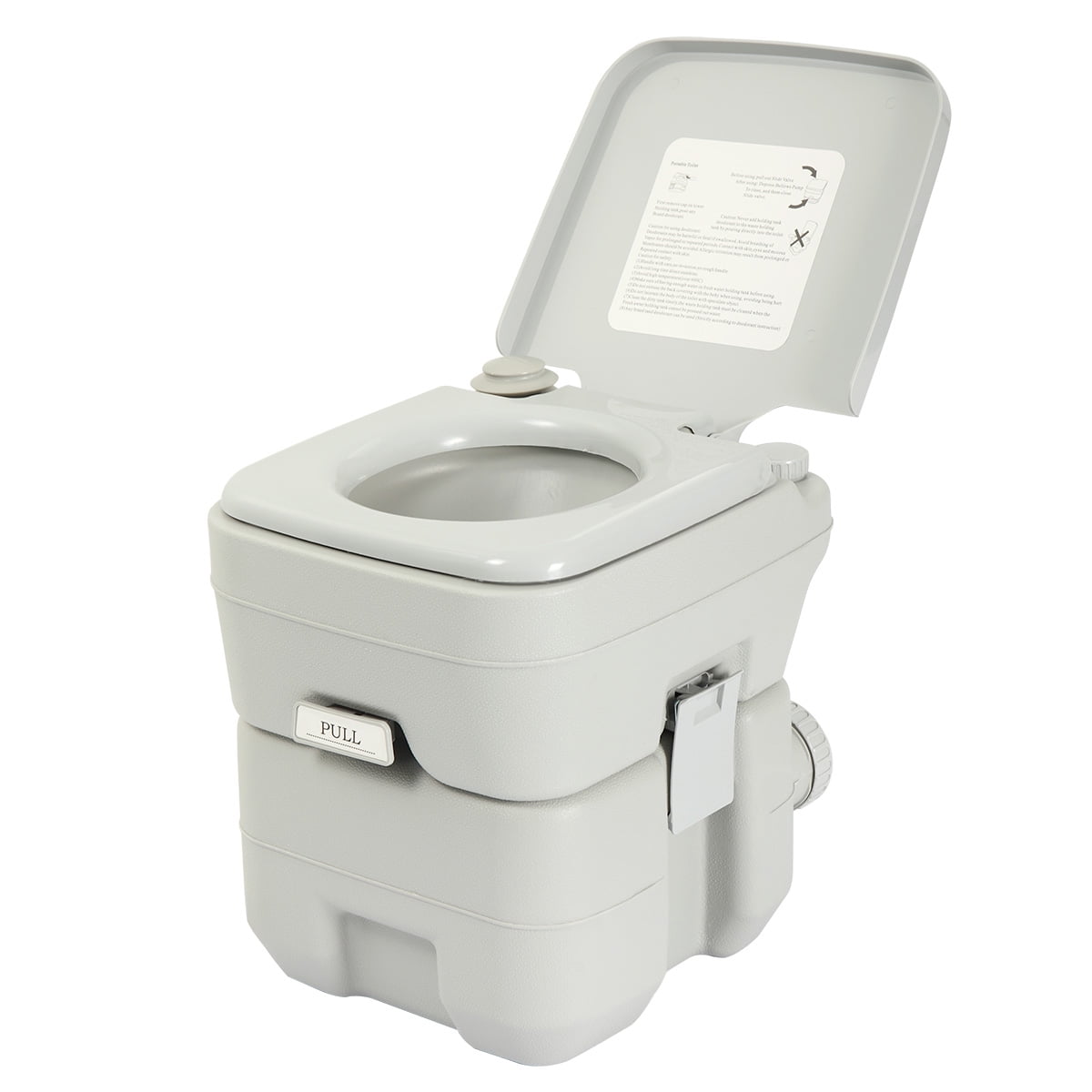 Jaxpety Portable Toilet, 20L/5.28 Gallon Outdoor Commode with ...