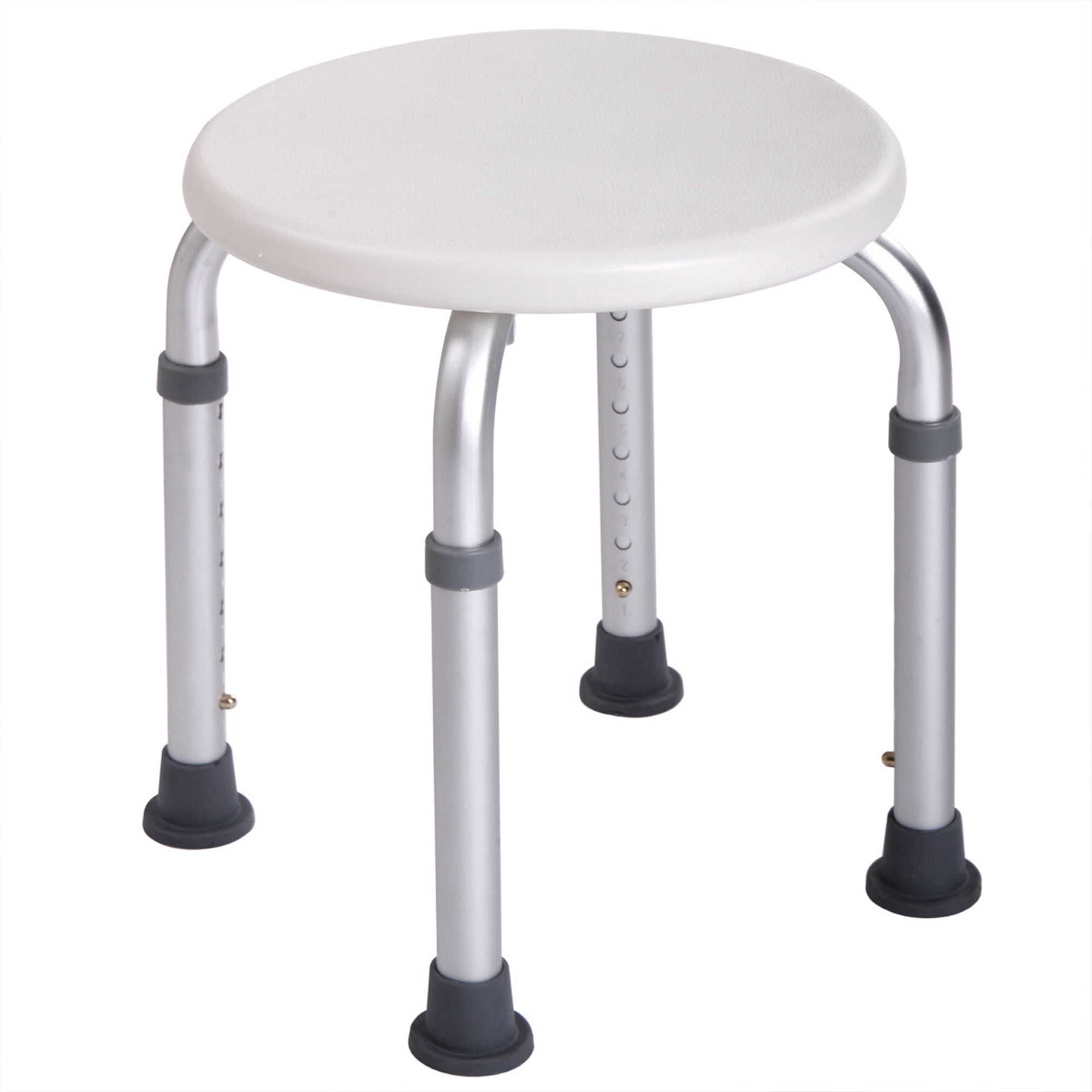 Jaxpety Round Shower Stool with Adjustable Height for Elderly and ...