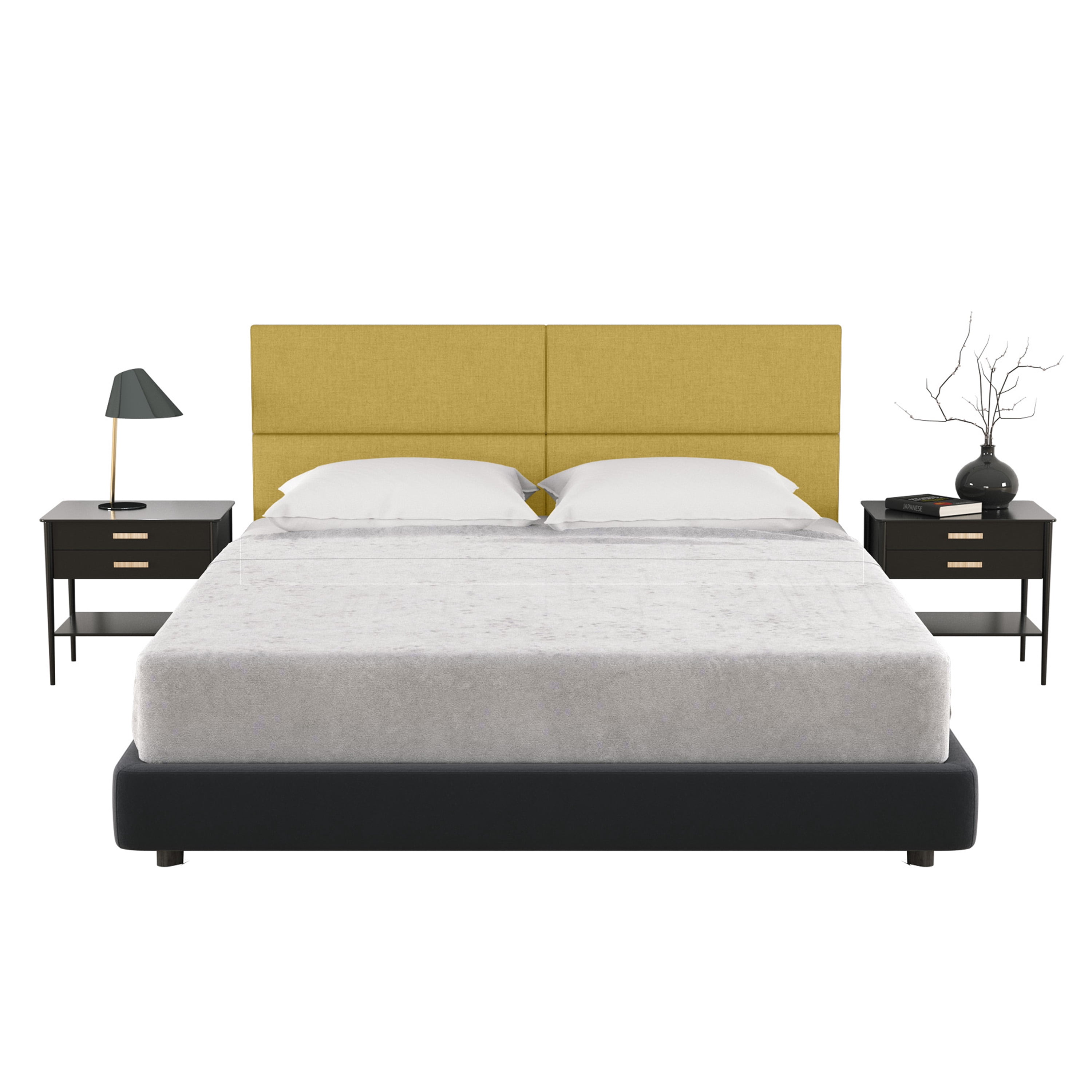 Jaxx Panelist Modern Padded Headboard - Set of 4 Wall Mounted Panels ...