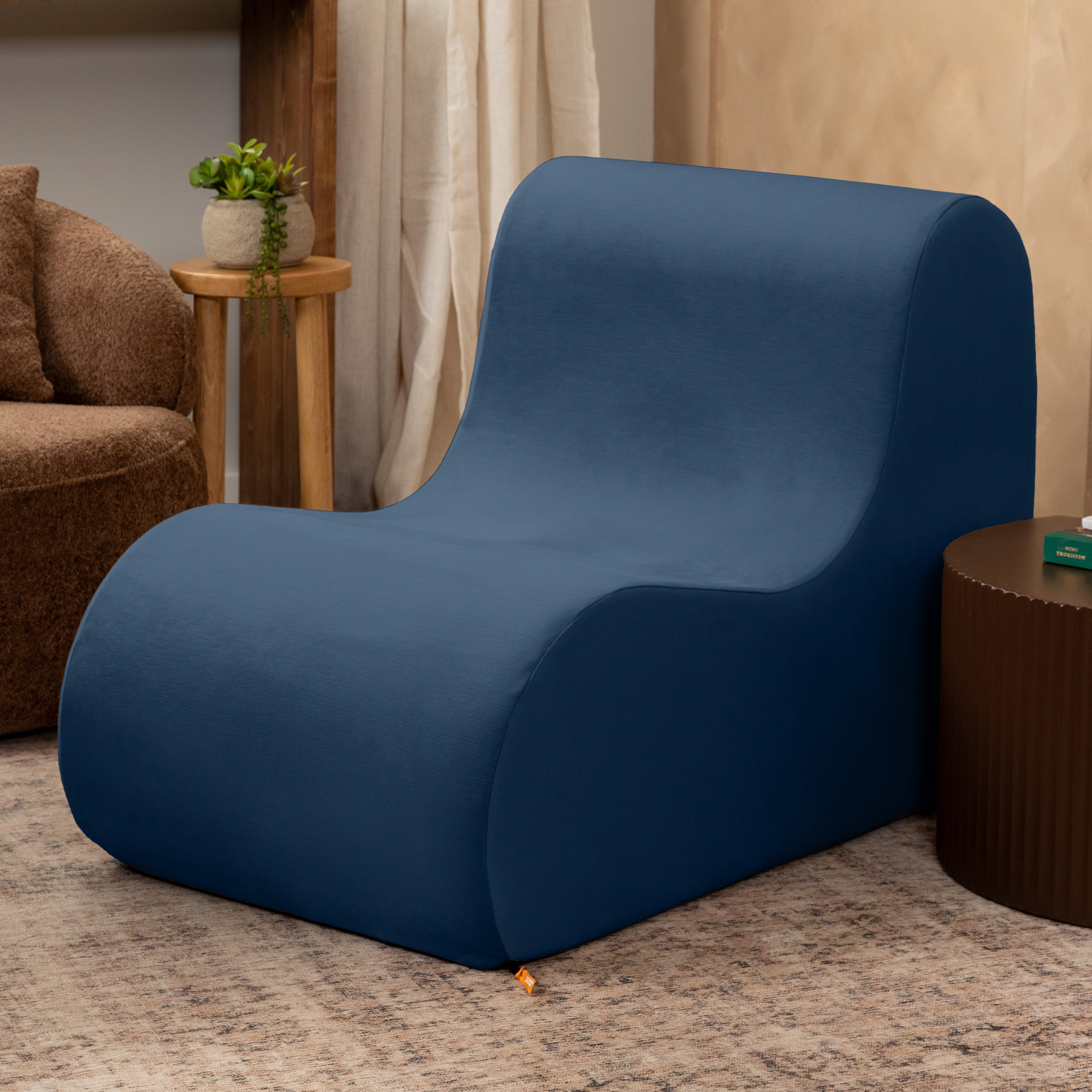 Jaxx Uptown Large Modern Accent Chair, Indigo - Walmart.com