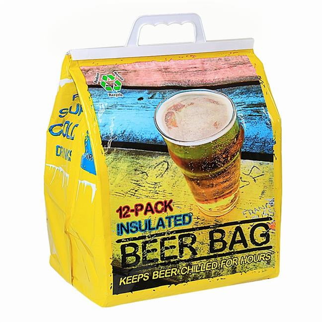 Jay Bags PQ-46 Beer 12 Pack Reusable Insulated Drink Bag - Yellow ...