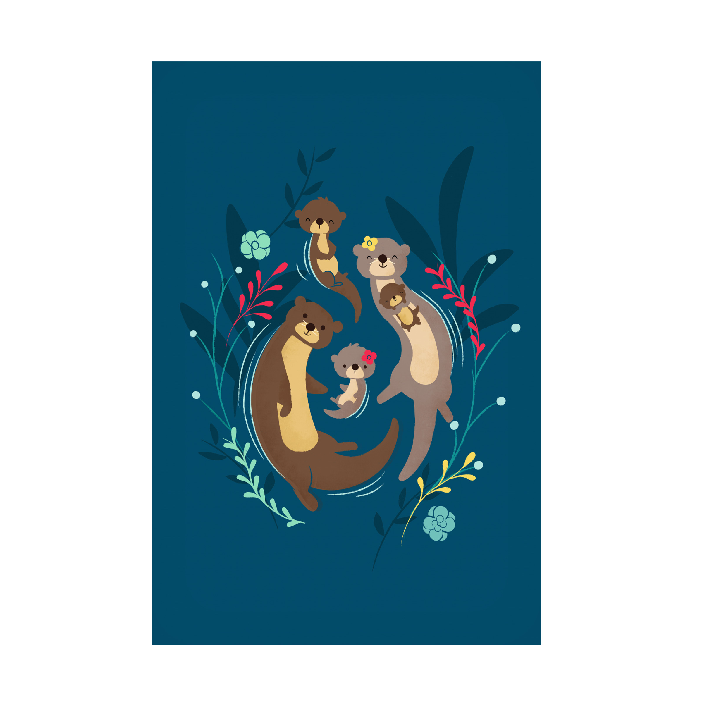 Jay Fleck 'Otter Family' Canvas Art - Walmart.com