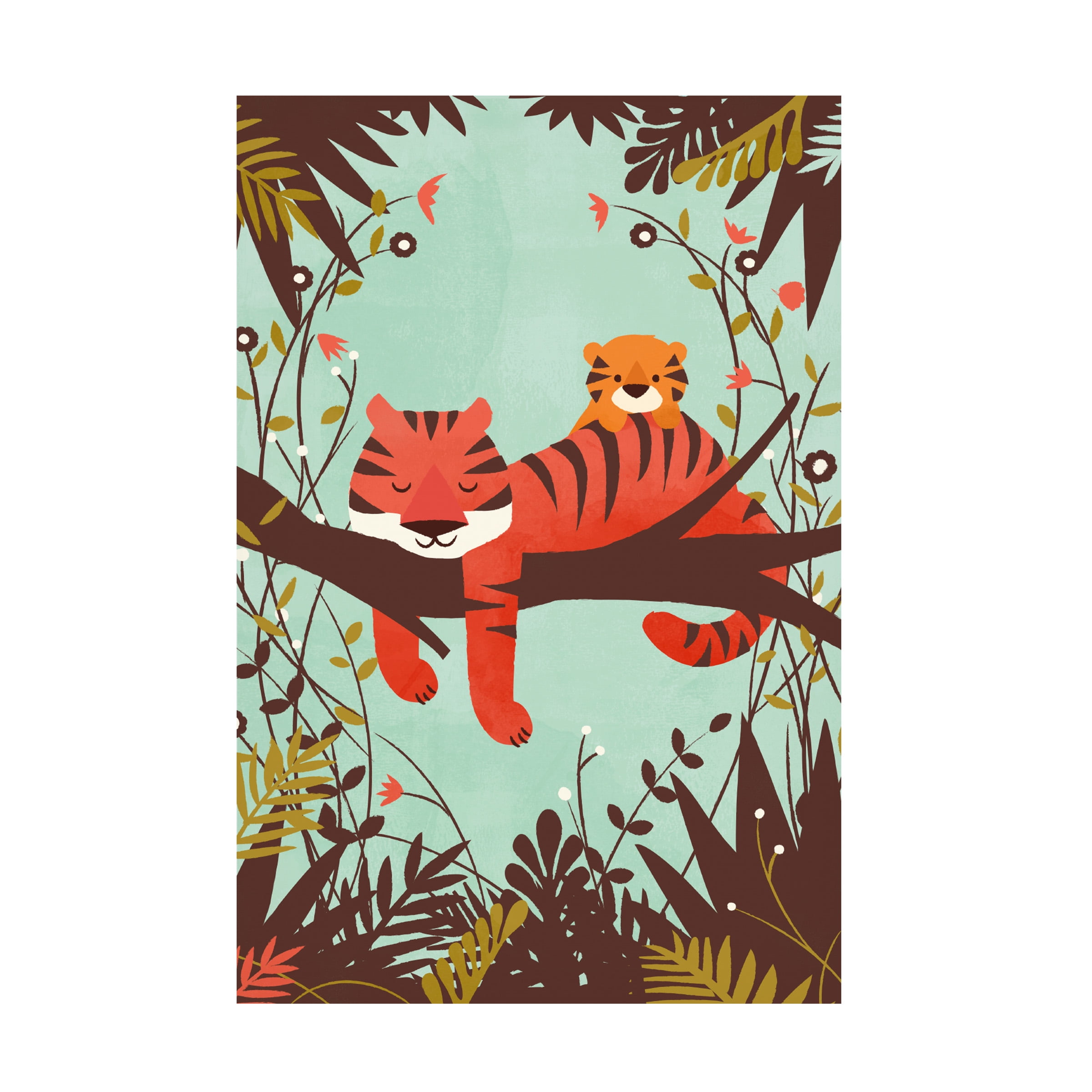 Jay Fleck 'Sleeping Tiger' Canvas Art - Walmart.com