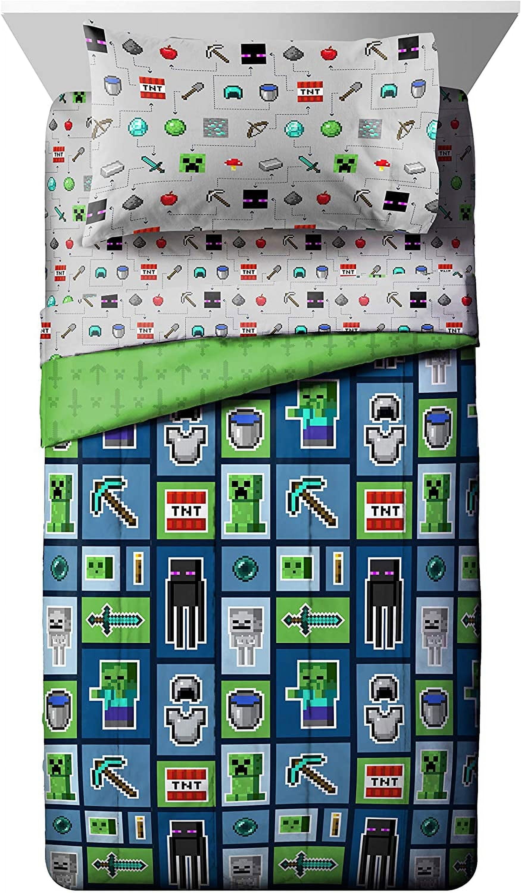 Walmart Black Friday Deals 2025 Jay Franco Minecraft Monster Hunters Twin Bedding Set, Includes ...