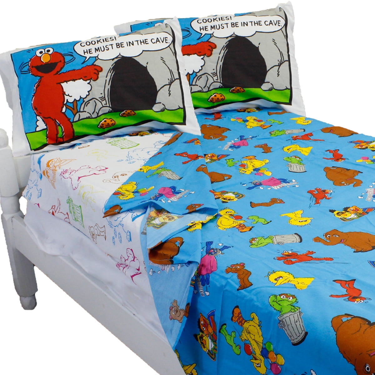 Jay Franco And Sons 17180895 Sesame Street Full Sheet Set Elmo Comic ...