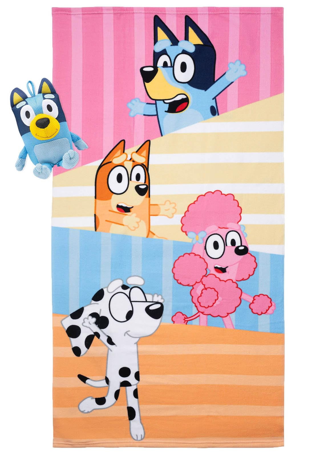 Jay Franco Bluey & Friends Bath Towel & Bath Buddy Set - Kids Bathtub ...