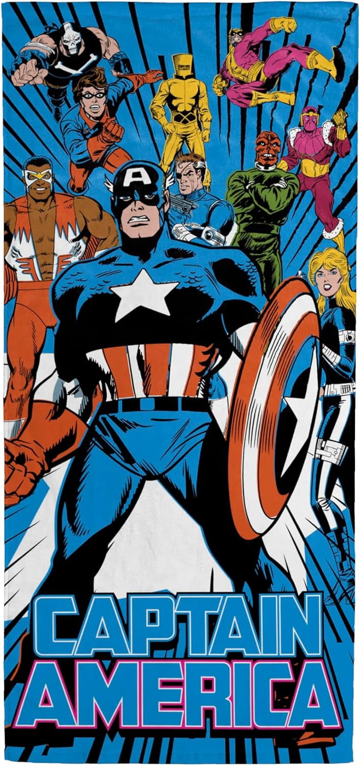 Jay Franco Marvel Comics Captain America Kids Bath Pool Beach Towel ...