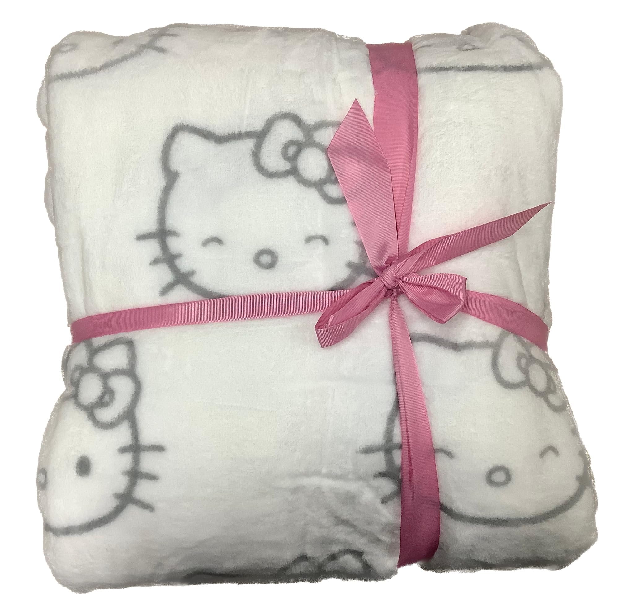 Jay Franco & Sons, Inc. Hello Kitty Throw Blanket White - Gray Hello ...
