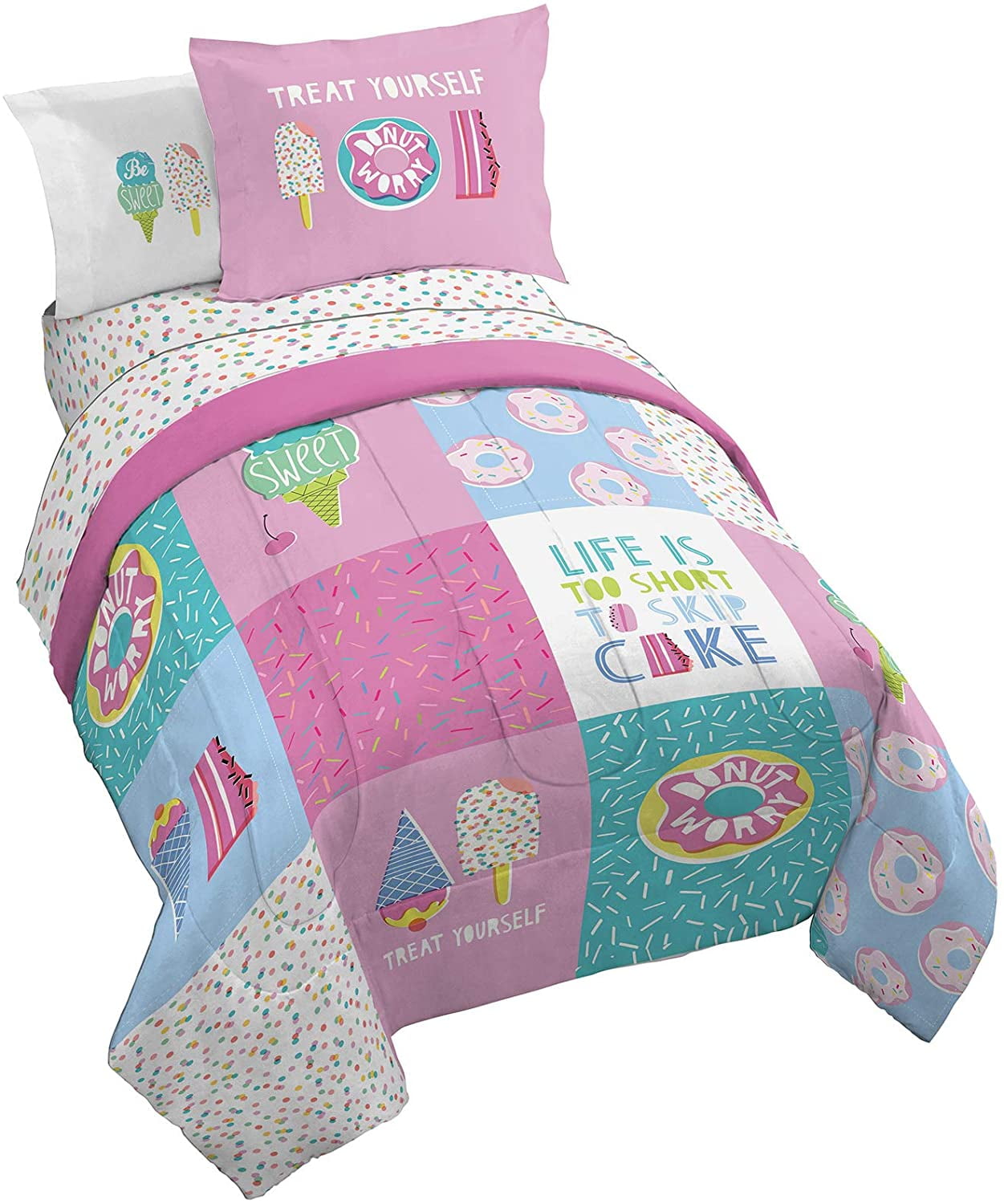 Jay Franco Trend Collector Be Sweet 7 Piece Full Bed Set - Includes ...