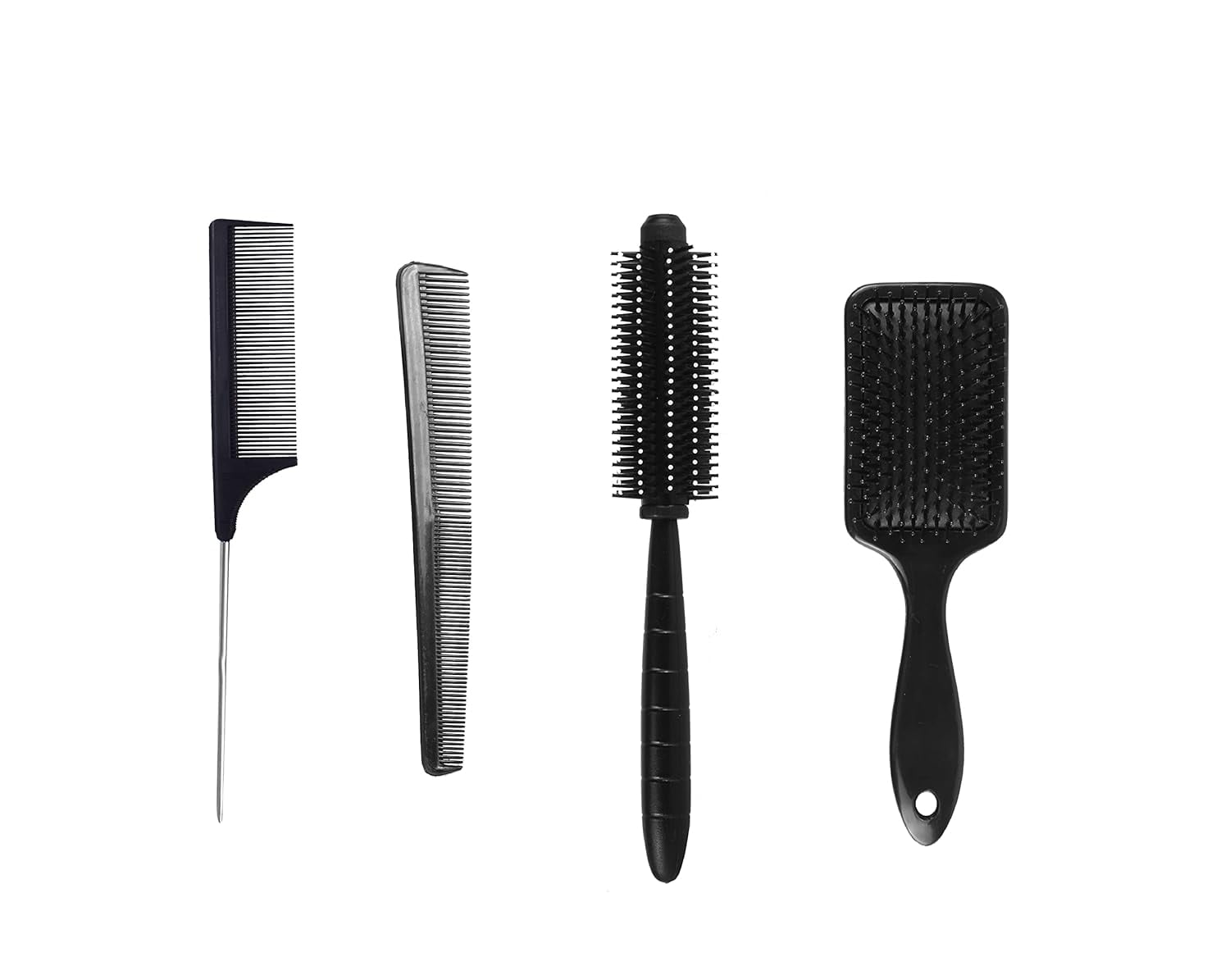 Jay Gopal Fashion Stylish Professional Black Combo Comb Paddle Hair Brush with Soft Nylon ...