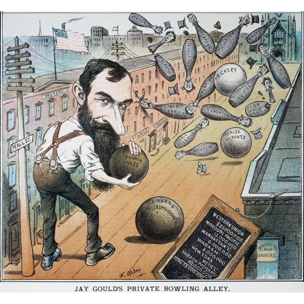 Jay Gould Cartoon 1882. Nan 1882 Cartoon By Frederick Burr Opper Of ...