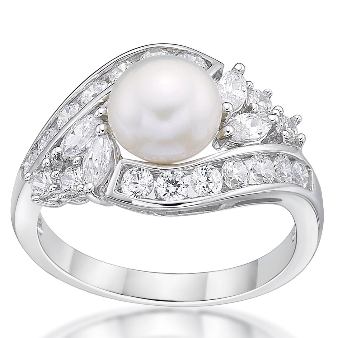 Jay Heart Designs 925 Sterling Silver Fancy Freshwater Pearl with ...