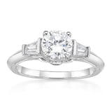 Jay Heart Designs 925 Sterling Silver Simulated White Diamond Ring ...