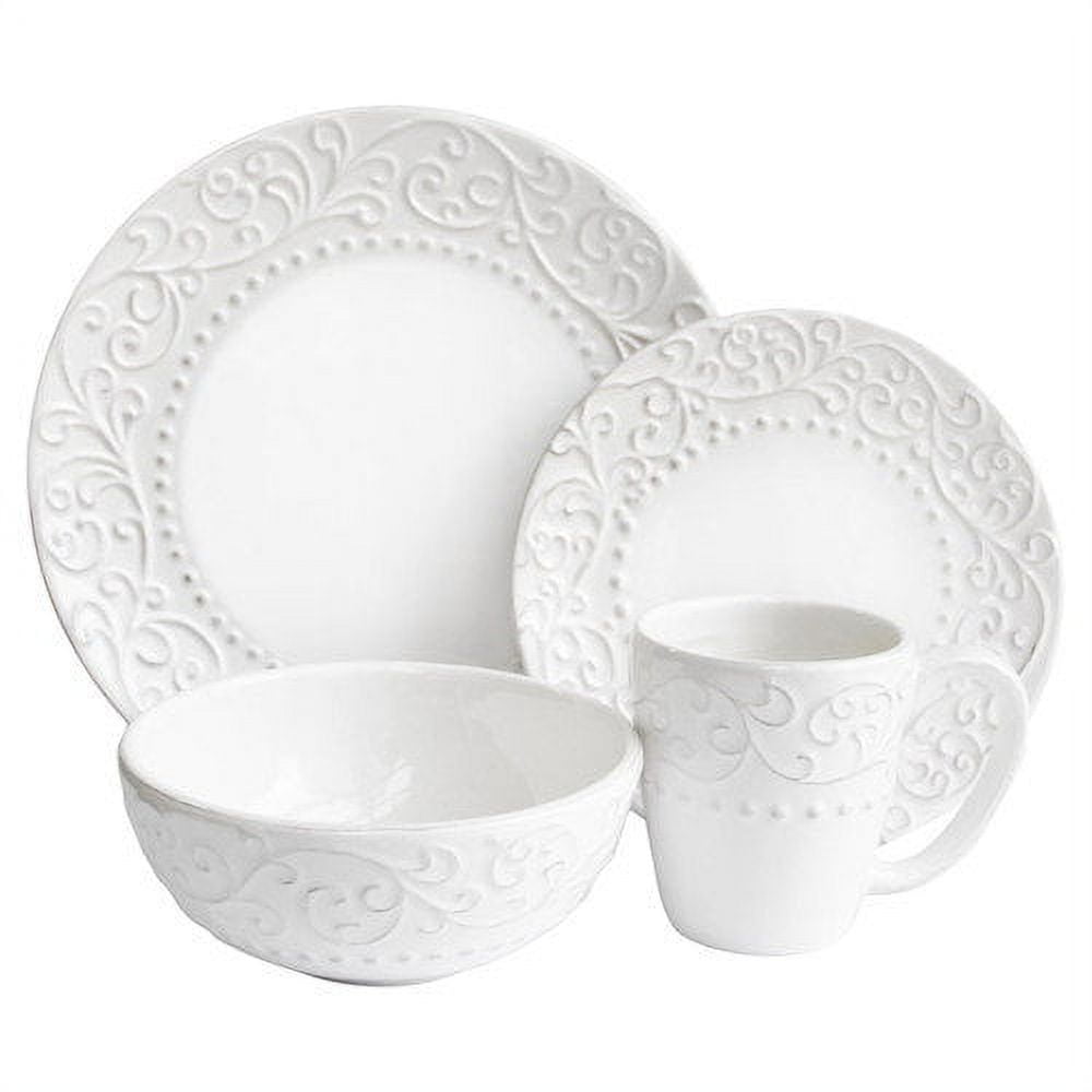 Jay Import 1567113-rb Bianca White 16 Piece Dinnerware Set - Walmart.com