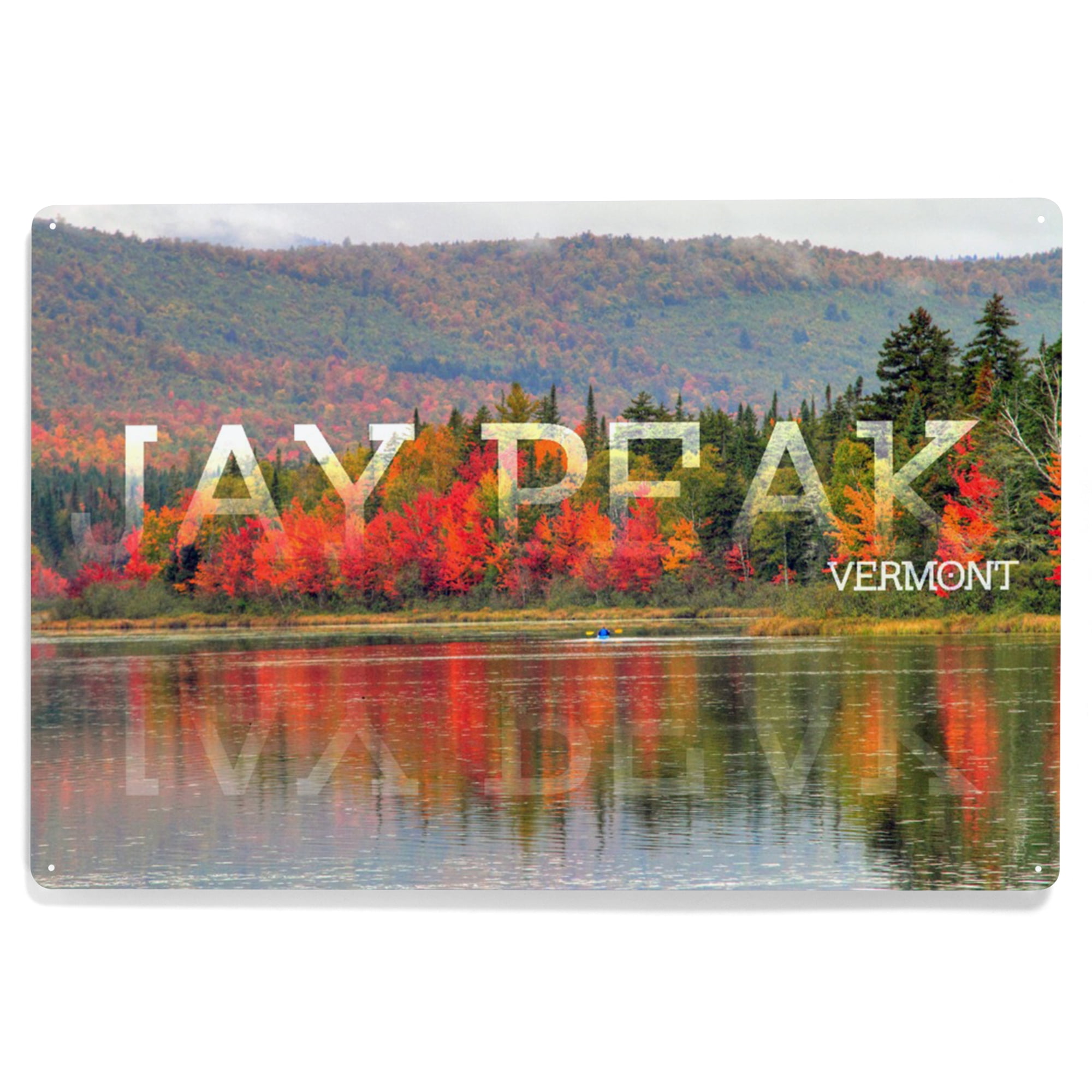 Jay Peak, Vermont, Fall Colors and Lake (12x18 Aluminum Art, Indoor ...