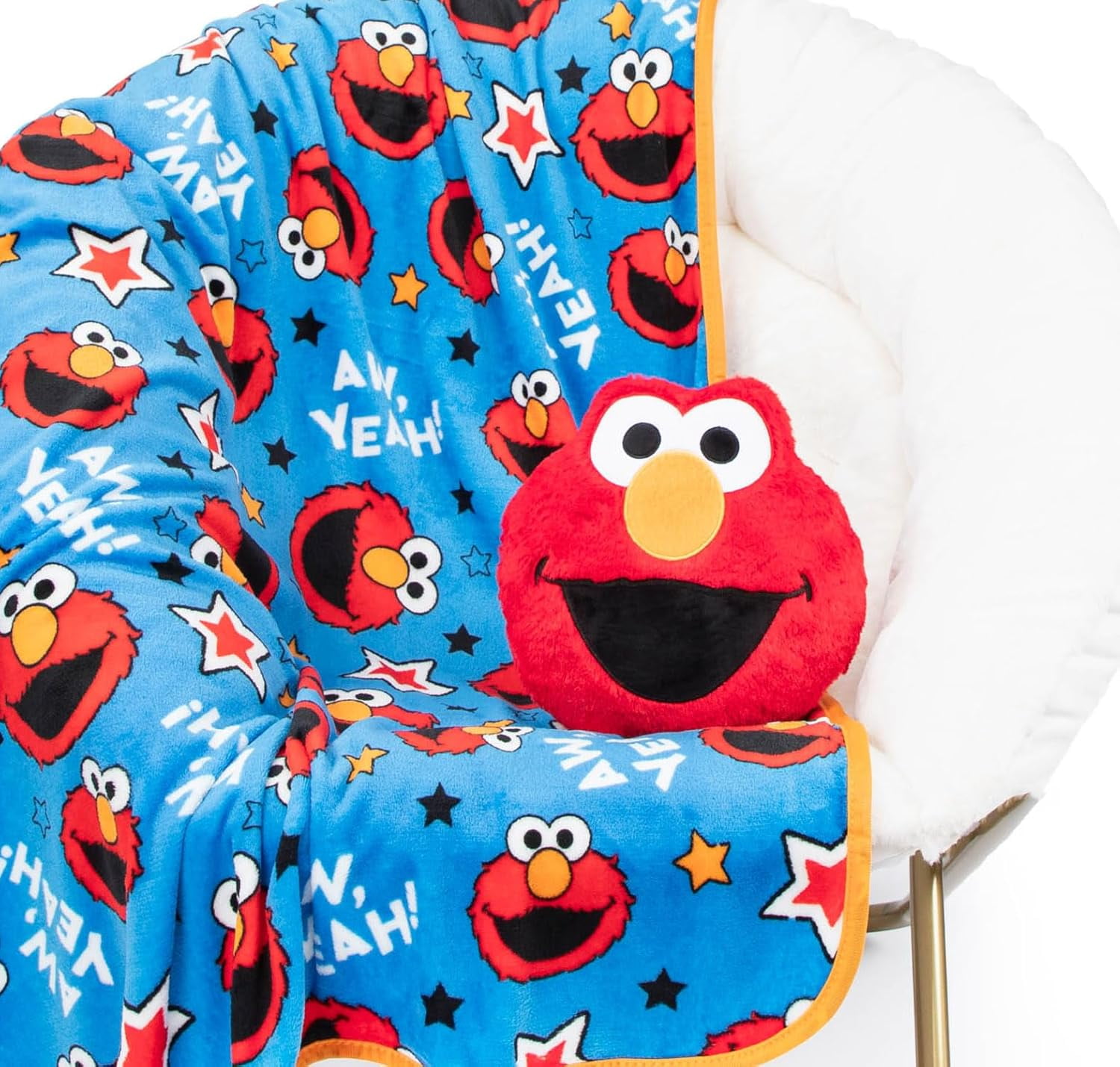 Jay Sesame Street Elmo Plush Pillow and 40" Inch x 50" Inch Throw ...