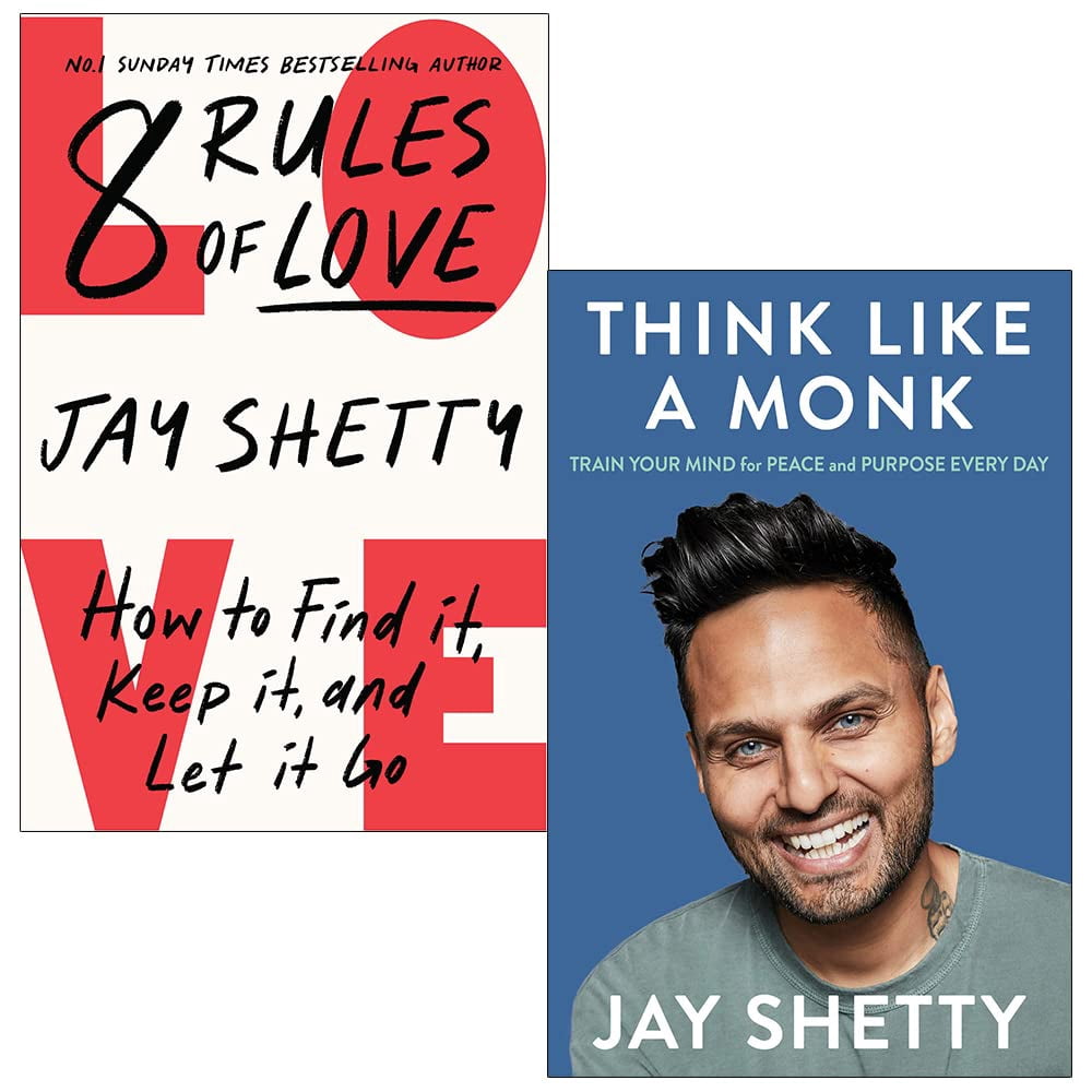 Jay Shetty Collection 2 Books Set (8 Rules of Love [Hardcover], Think ...