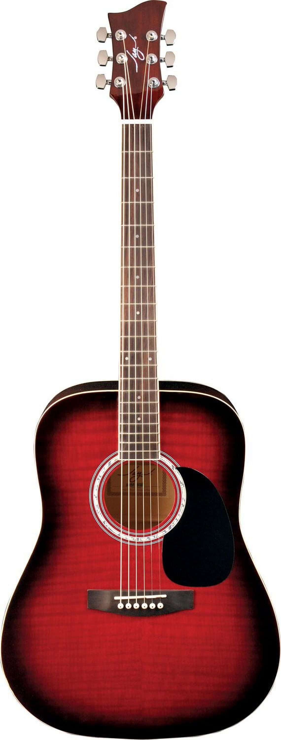 Jay Turser Dreadnaught Flamed Sunburst Guitar, Red - Walmart.com