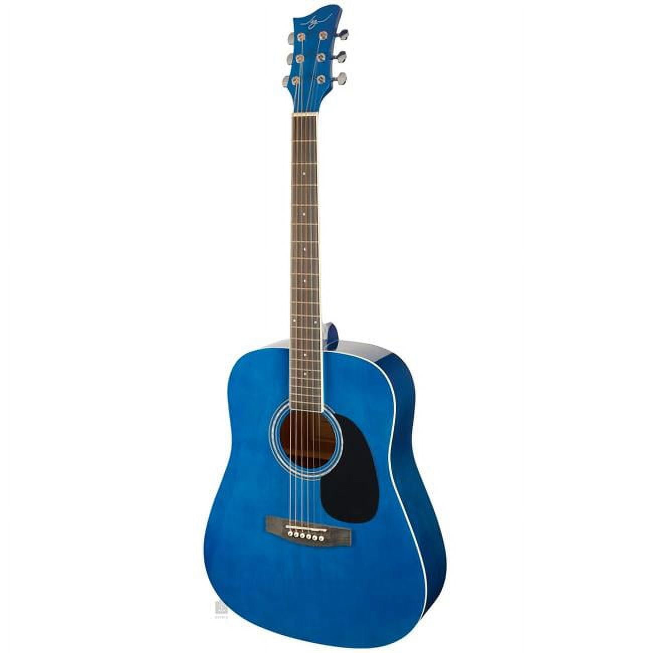 Jay Turser JJ45-TBL-A Dreadnought Acoustic Guitar Transparent Blue ...