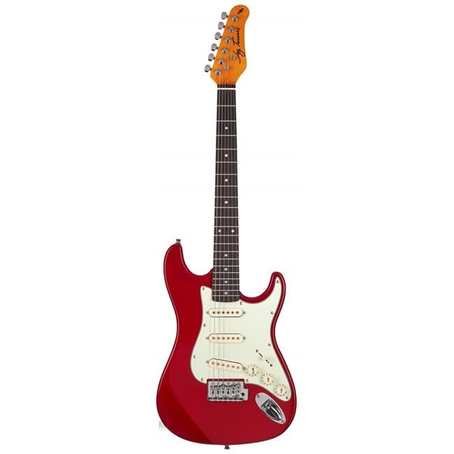 Jay Turser JT-30-MRD-A-U Jr. Series Double Cutaway Metallic Guitar, Red ...
