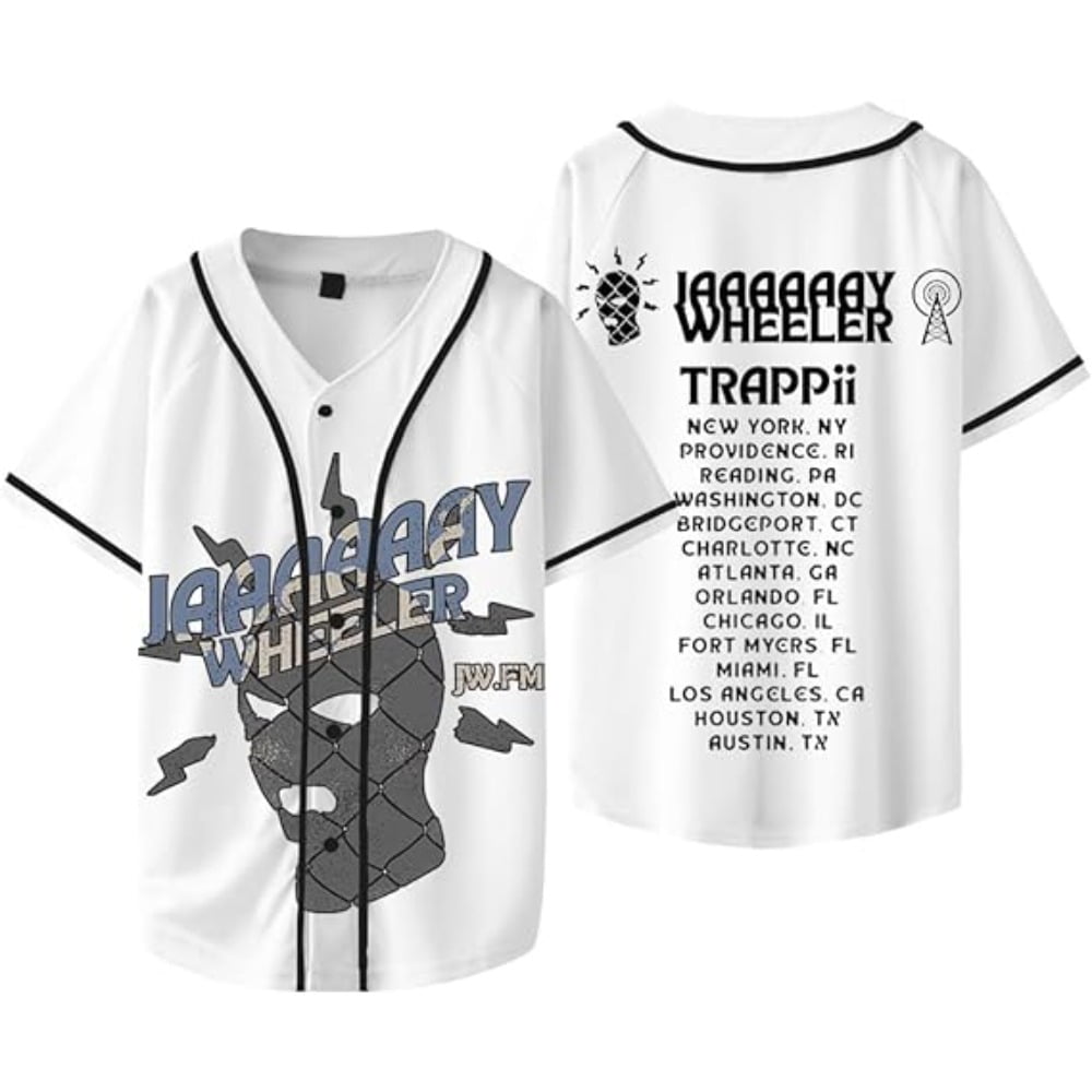 Jay Wheeler 2024 TRAPPii Tour Merch Baseball Jersey Shirt V-Neck Women ...