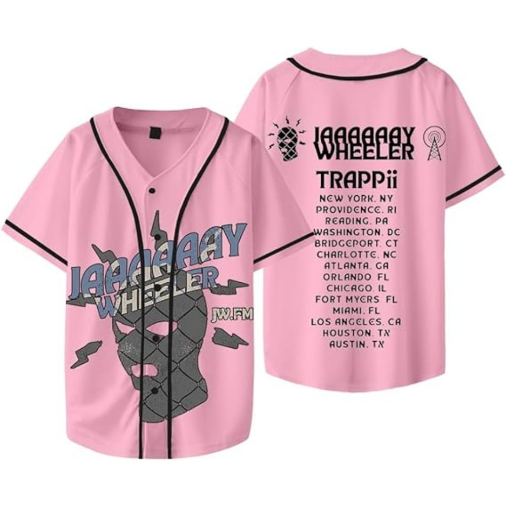 Jay Wheeler 2024 TRAPPii Tour Merch Baseball Jersey Shirt V-Neck Women ...