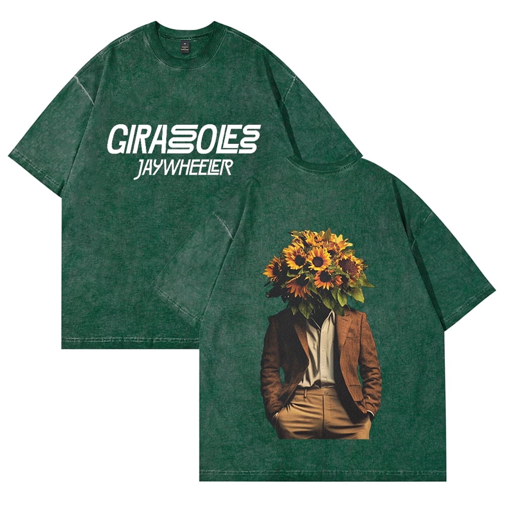 Jay Wheeler Girasoles Album 2025 Washed Cotton T-shirt for men and ...