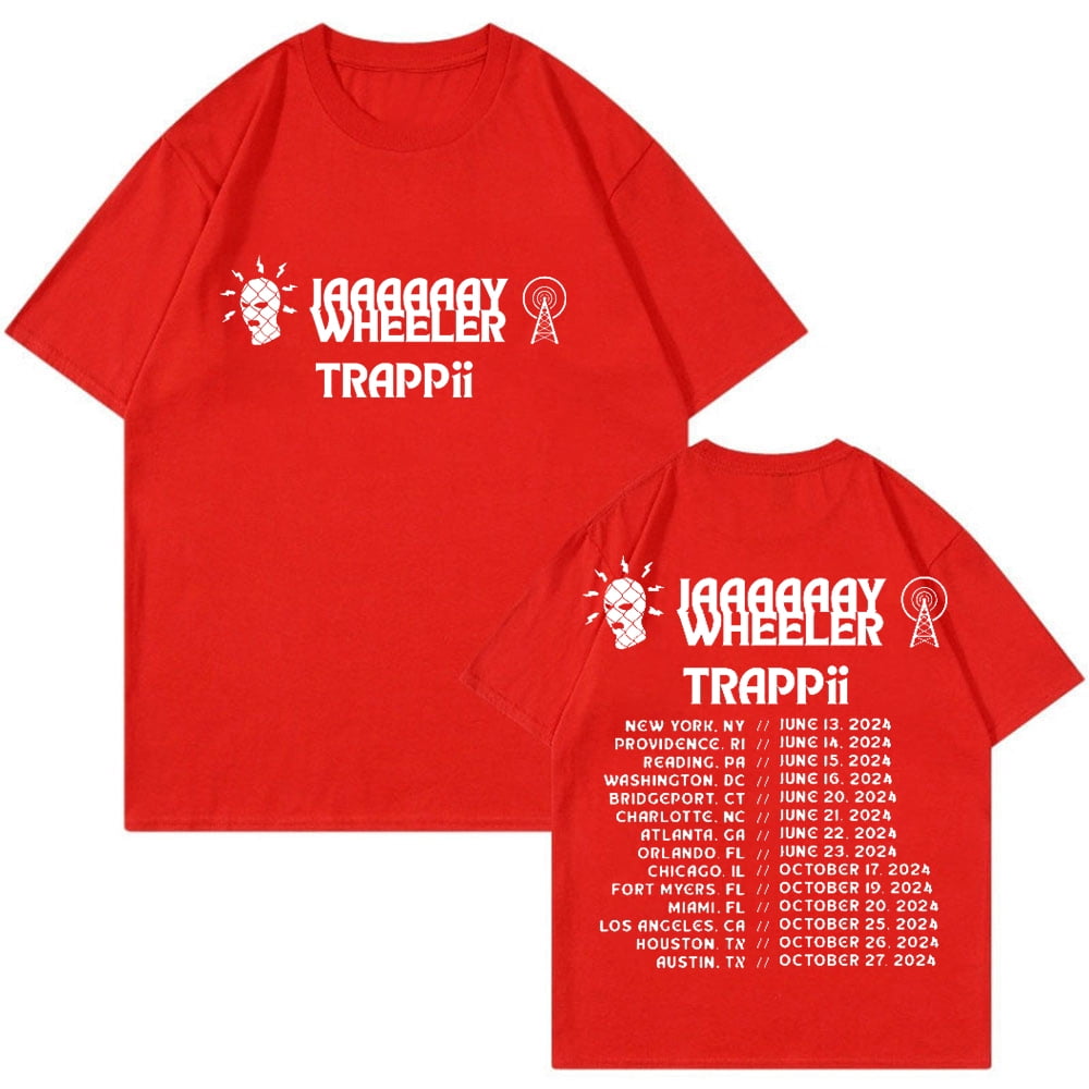 Jay Wheeler TRAPPii Tour T-shirt 2024 Short Sleeve Streetwear Women Men ...