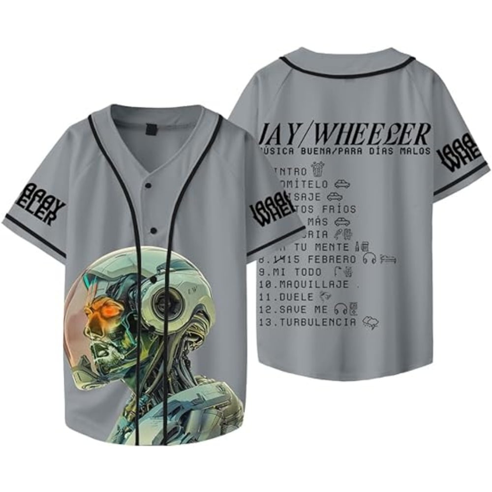 Jay Wheeler Tour Merch Baseball Jersey Shirt V-Neck Women Men Short ...