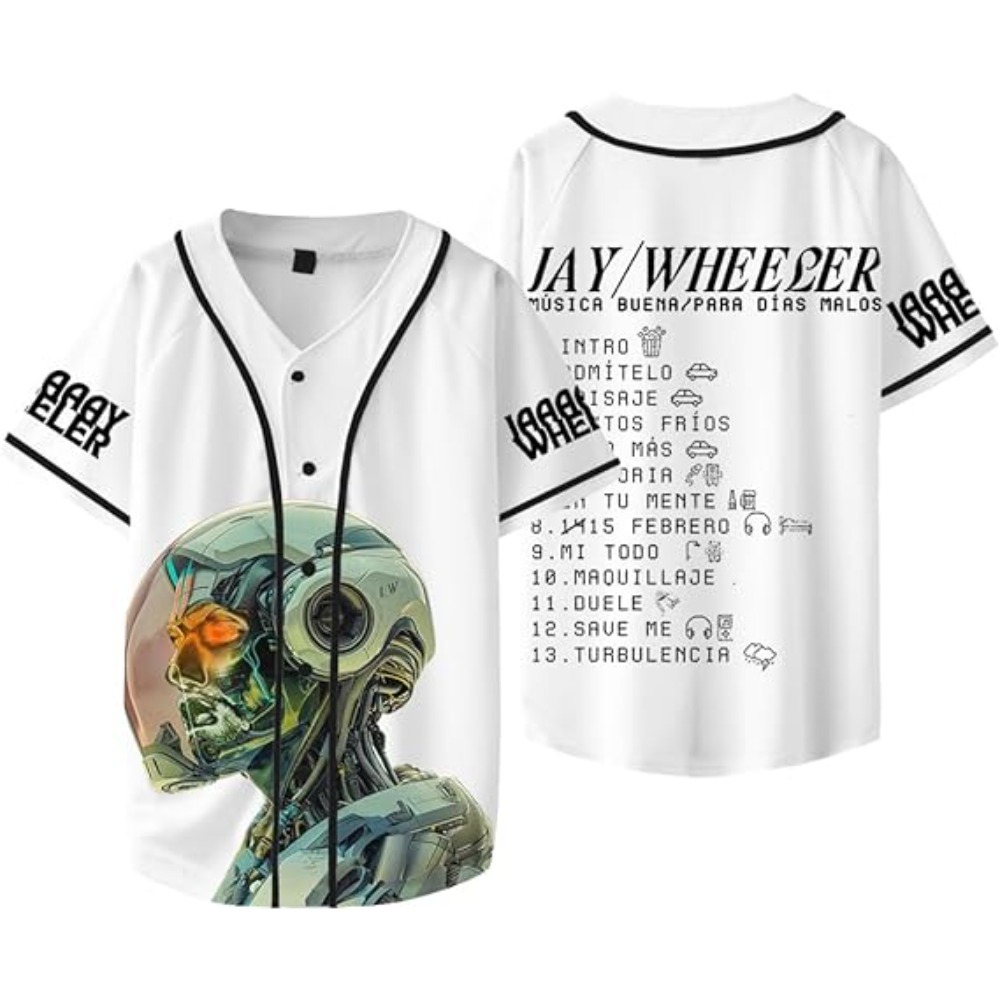 Jay Wheeler Tour Merch Baseball Jersey Shirt V-Neck Women Men Short ...