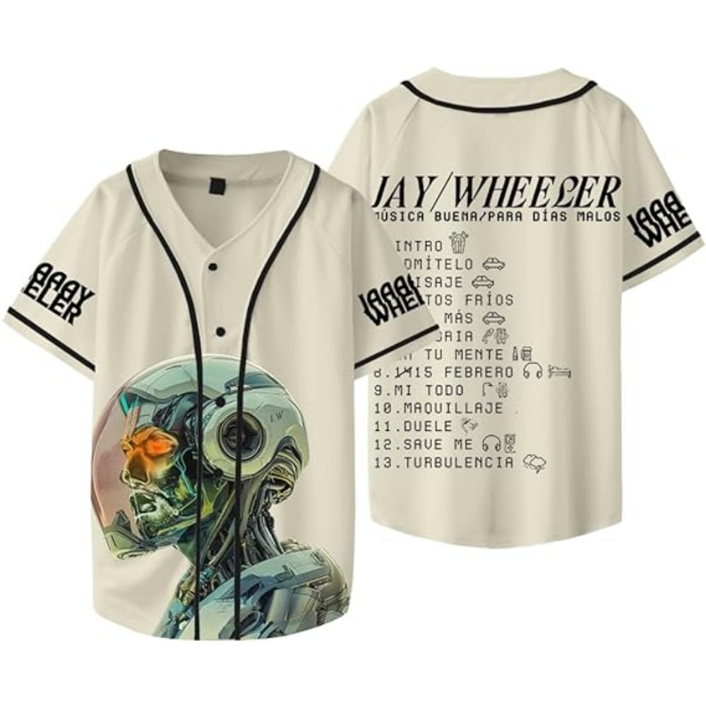 Jay Wheeler Tour Merch Baseball Jersey Shirt V-Neck Women Men Short ...