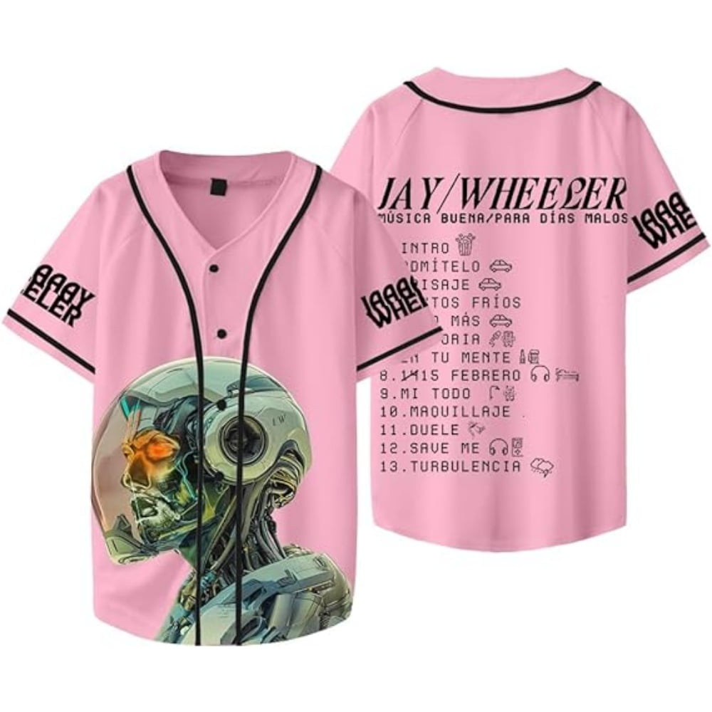 Jay Wheeler Tour Merch Baseball Jersey Shirt V-Neck Women Men Short ...