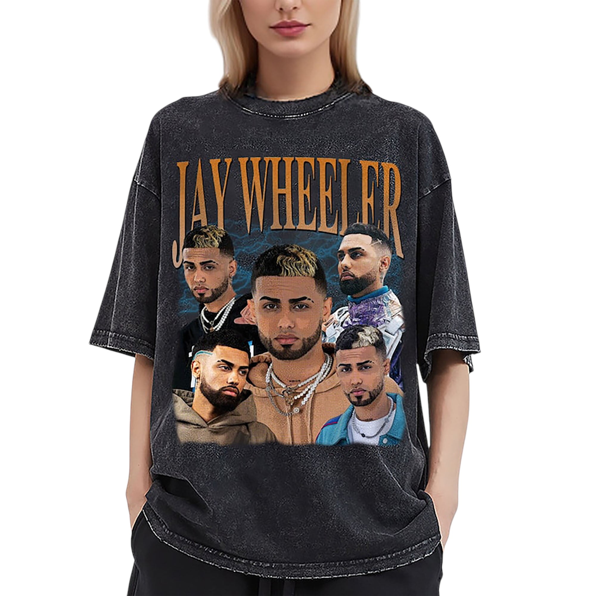 Jay Wheeler Vintage Washed Retro Unisex Classic 2D T-Shirt - Hiphop Rnb ...
