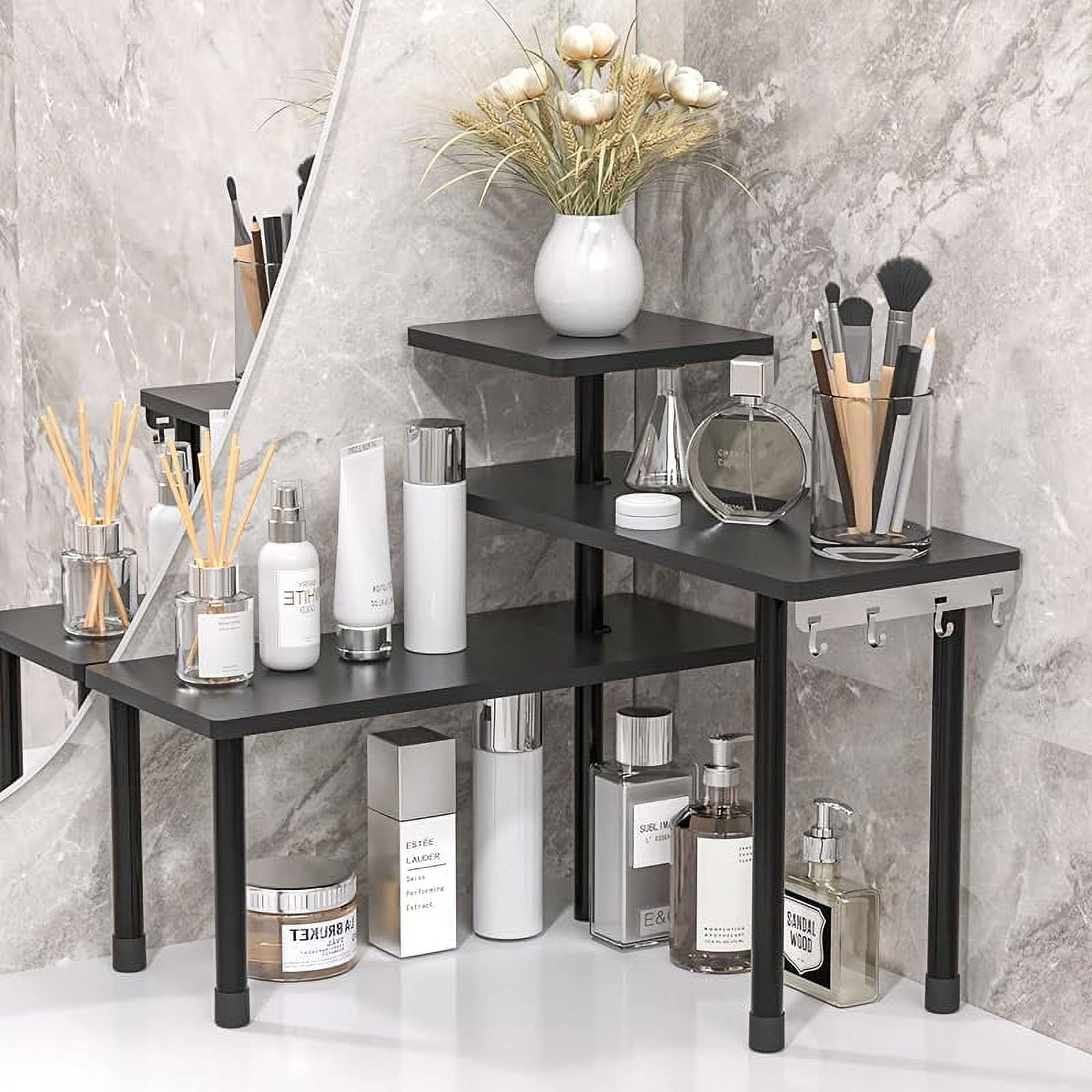 JayRex Countertop Organizer Organization, 3 Tier Moveable Corner Shelf ...