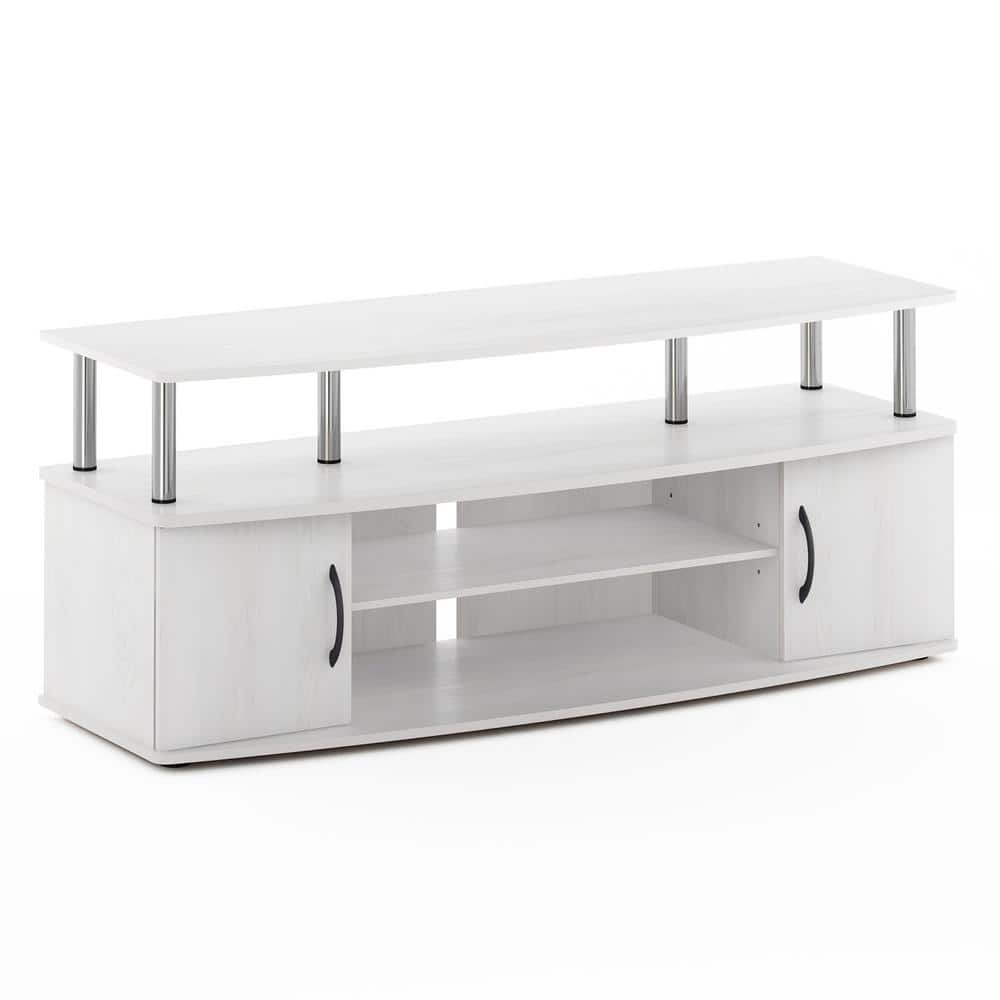 Jaya 47 in. White Oak Particle Board TV Stand Fits TVs Up to 55 in ...
